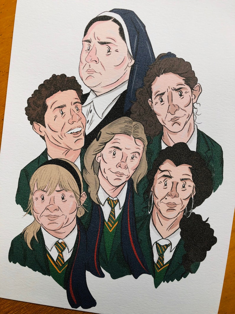 Derry Girls Illustrated Print - Etsy