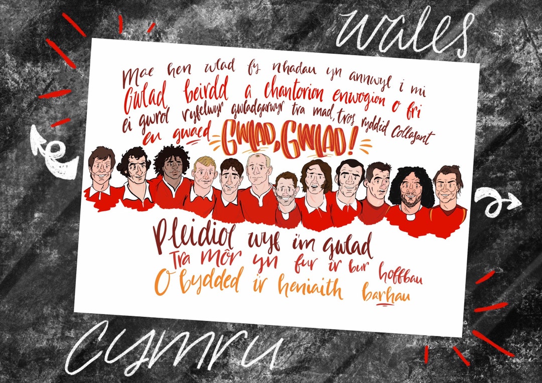 Welsh Rugby L E G E N D S Print - Etsy