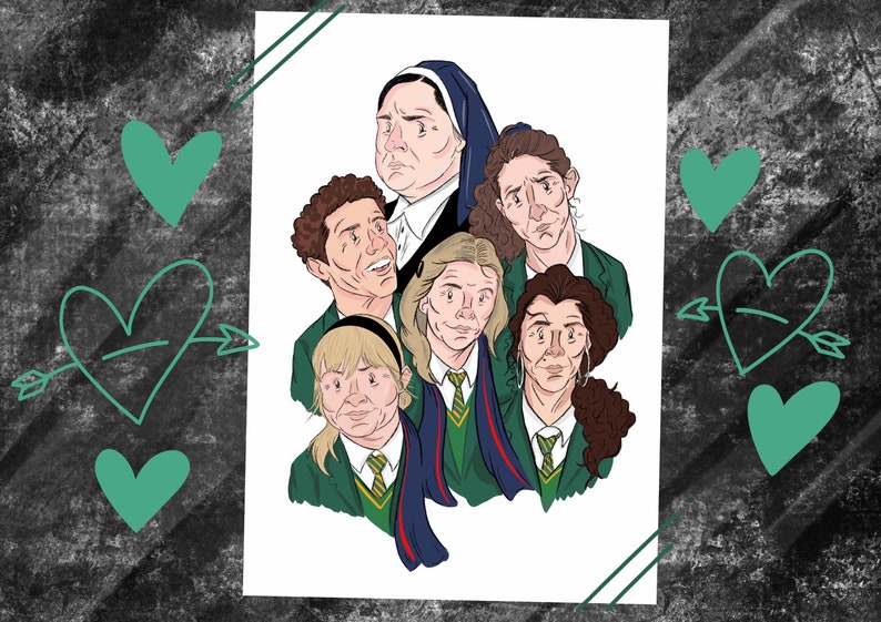 Derry Girls Illustrated Print - Etsy