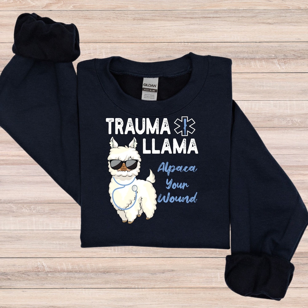 Traumatology Sweatshirt,trauma Llama Sweater,funny Gift for ...