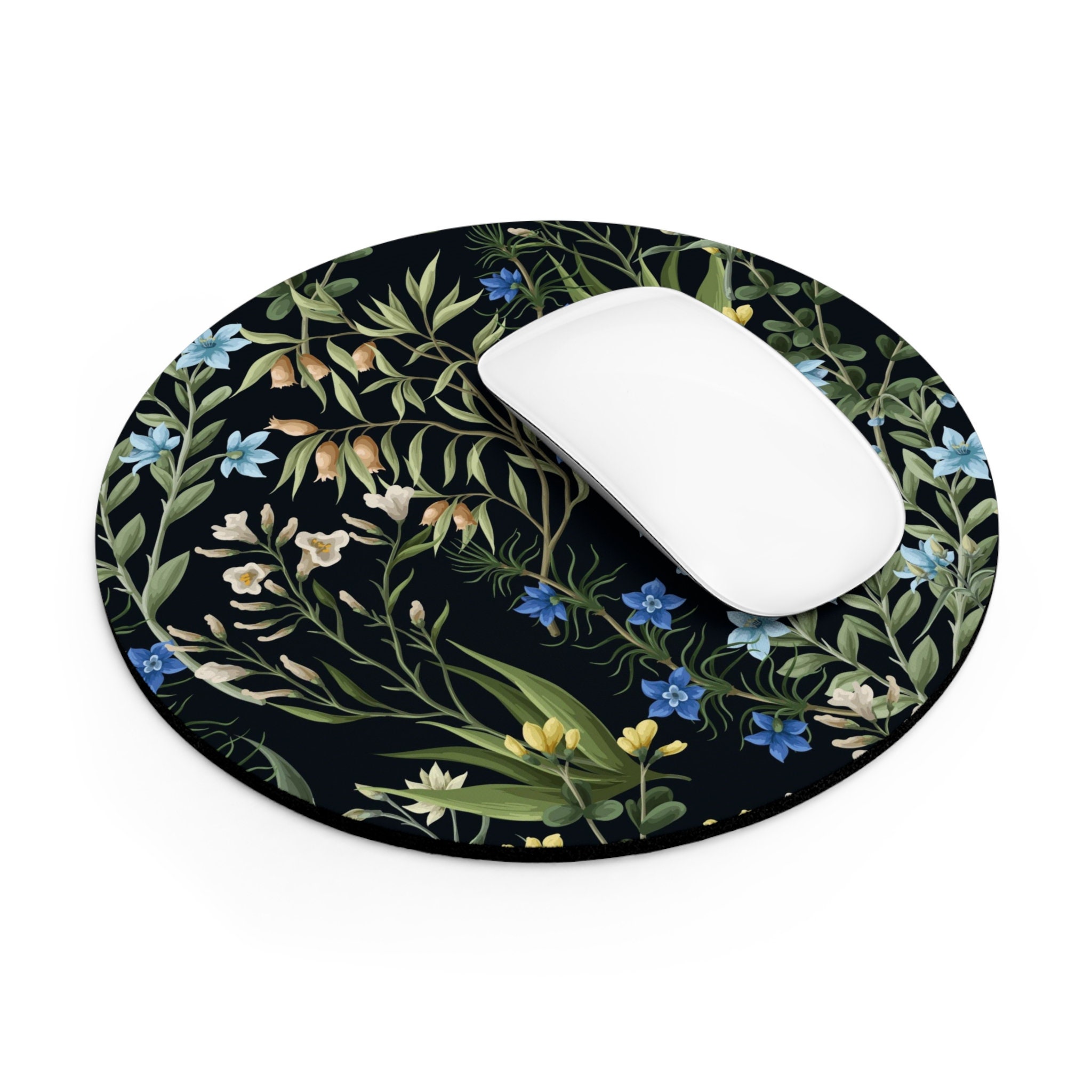 Dark Cottagecore Desk Mat, Floral & Botanical Mouse Pad, Vintage ...
