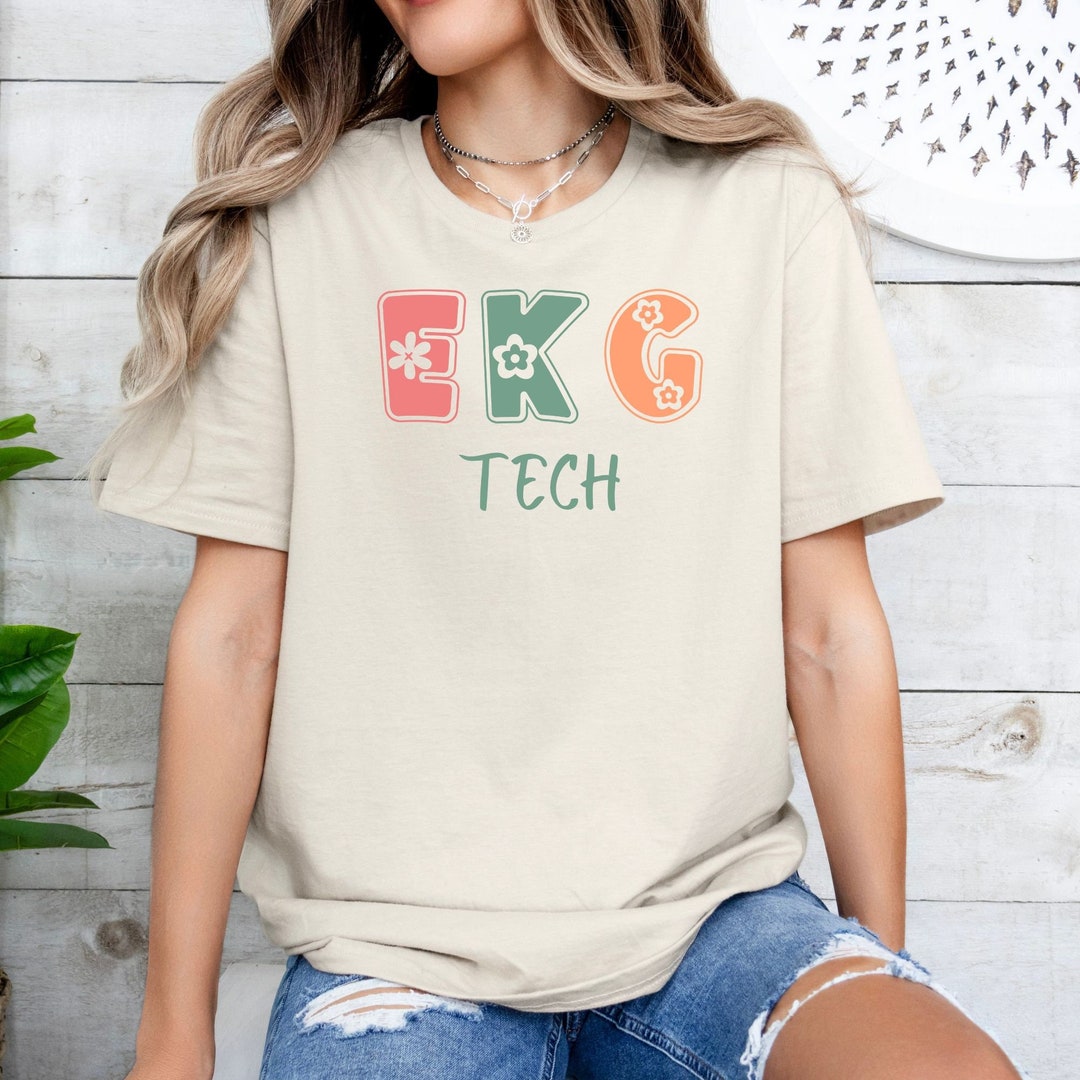 EKG Tech Tech Shirt, EKG Technician T-shirt, EKG Tech Gift, Nurse ...