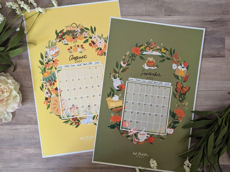 2026 | 2027 Calendar | Clementine Wall Calendar Refill Pages | 11x17 ...