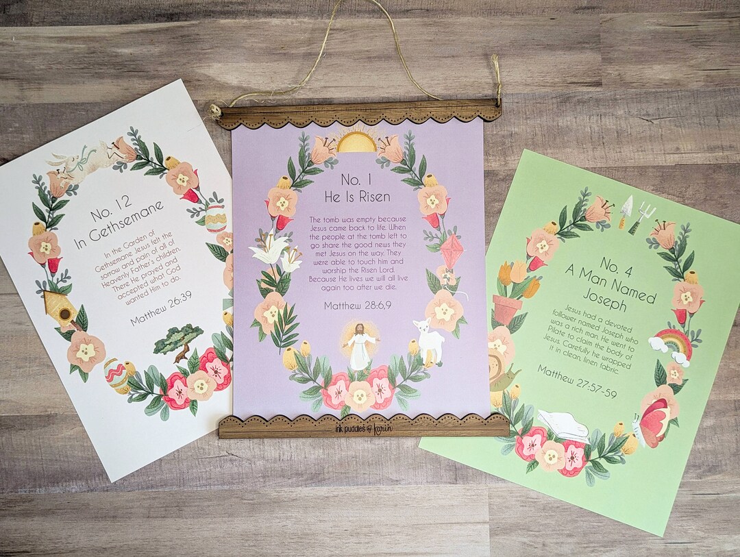 Illustrated Christ-centered Easter Advent Calendar | Easter Countdown ...