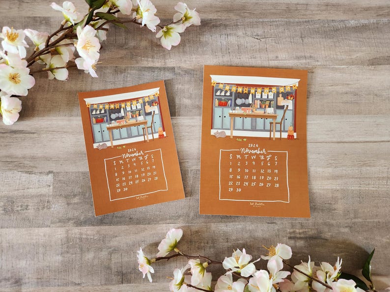 2026 | 2027 Calendar | Dahlia Desk Calendar Refill Cards | Pick Start ...