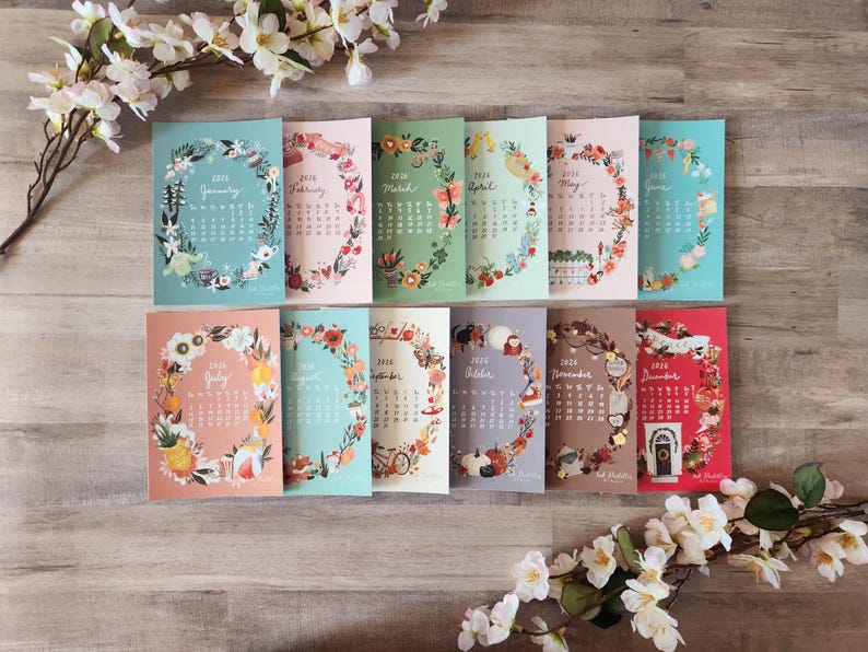 2026 | 2027 Calendar | Adelaide Desk Calendar Refill Cards | Pick Start ...