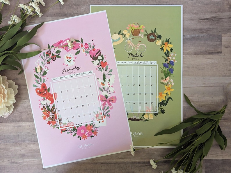 2026 | 2027 Calendar | Clementine Wall Calendar Refill Pages | 11x17 ...