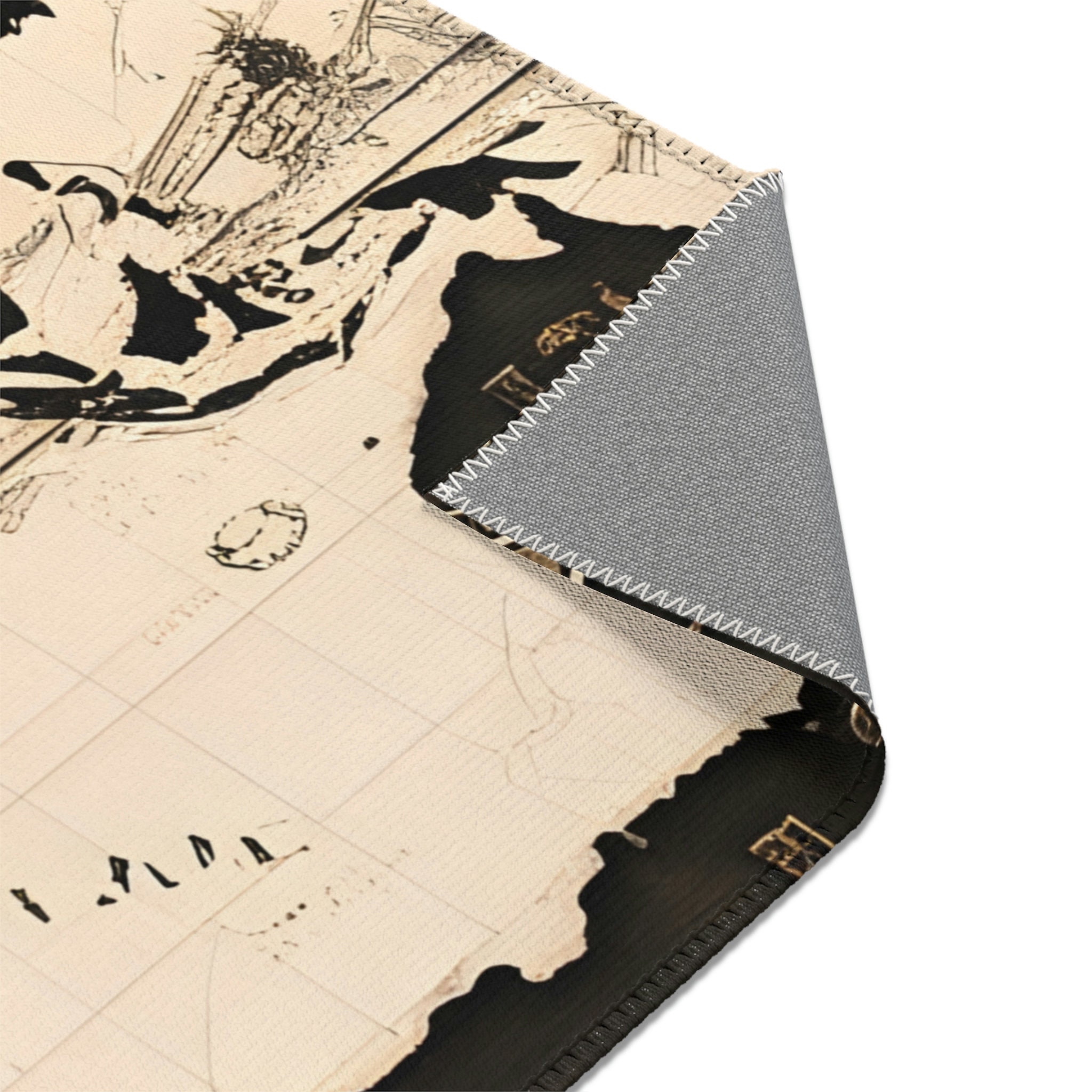 Area Rug | Steampunk World Map Area Rug | Add a Touch of Victorian ...