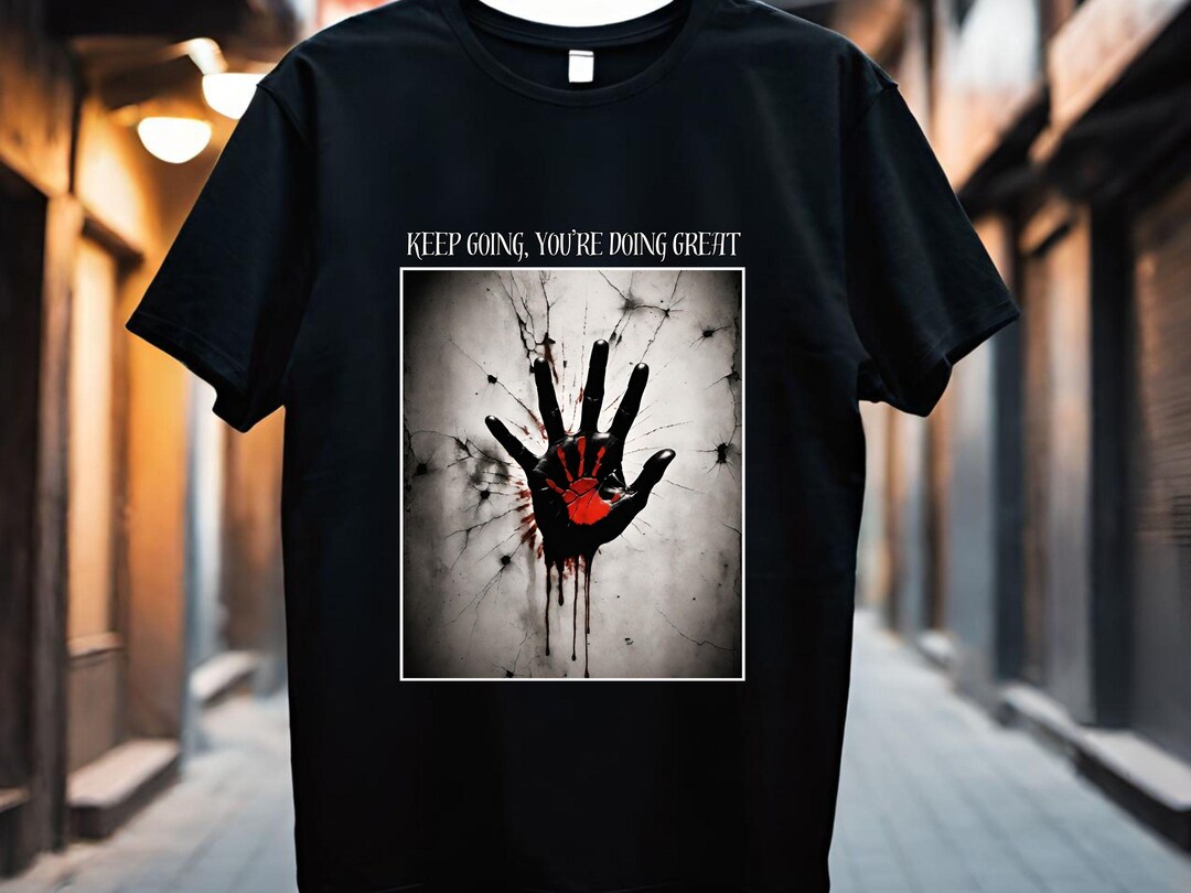 Goth Horror Shirt Ironic Gothic Horror With Positive Vibes Alternative ...