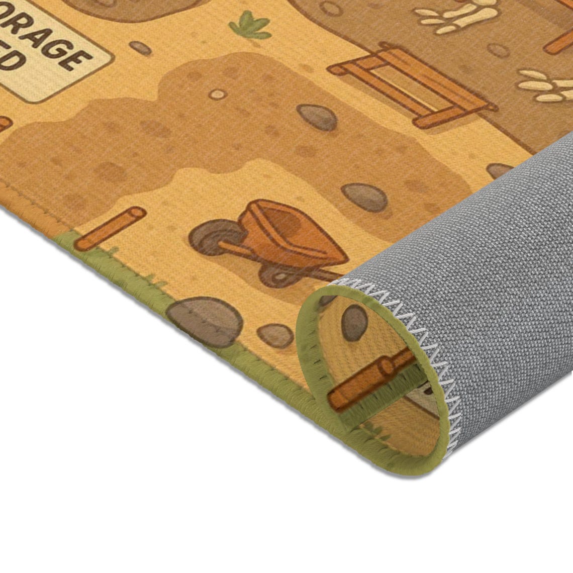 Dinosaur Dig Site Play Mat - Top-down Fossil Excavation Map Rug for ...