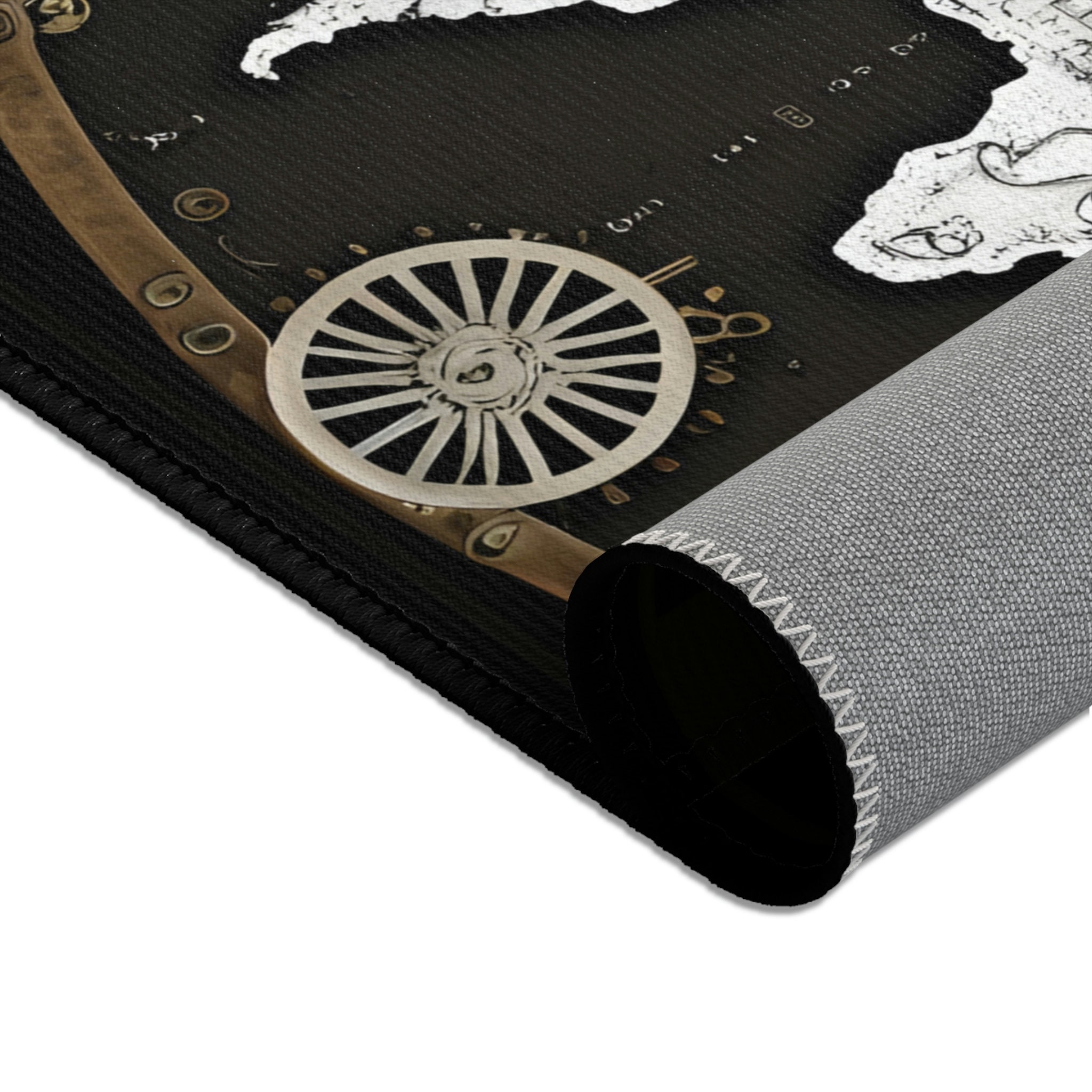 Area Rug | Steampunk World Map Area Rug | Add a Touch of Victorian ...