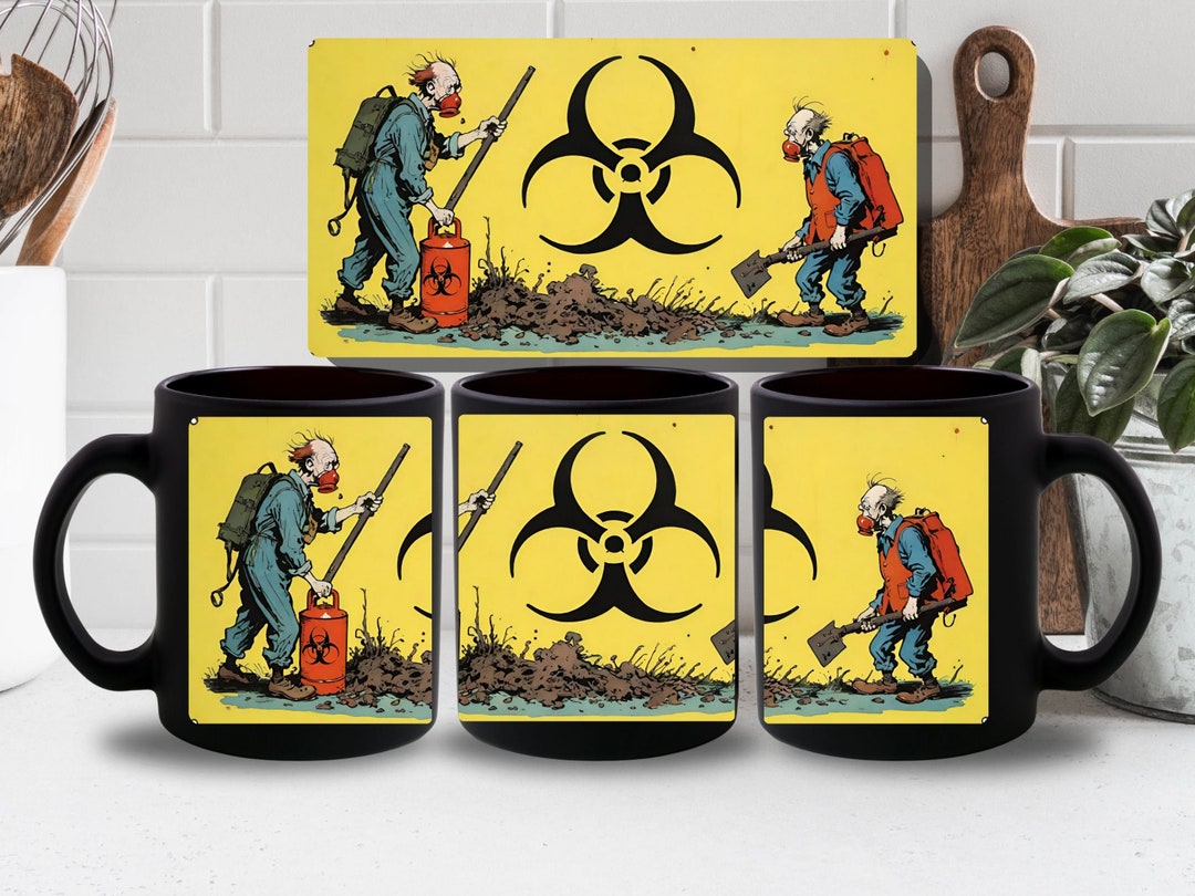Biohazard Warning Sign Mug - Funny Gift Coffee Mug - Pathologist ...