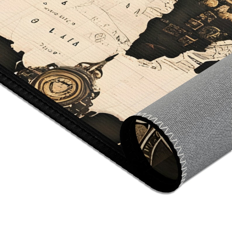 Area Rug | Steampunk World Map Area Rug | Add a Touch of Victorian ...