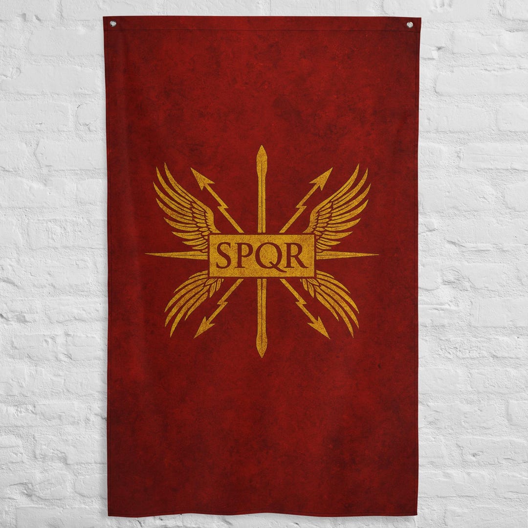 Legionary Standard | Ancient Roman SPQR Eagle Banner - Historic Wall ...