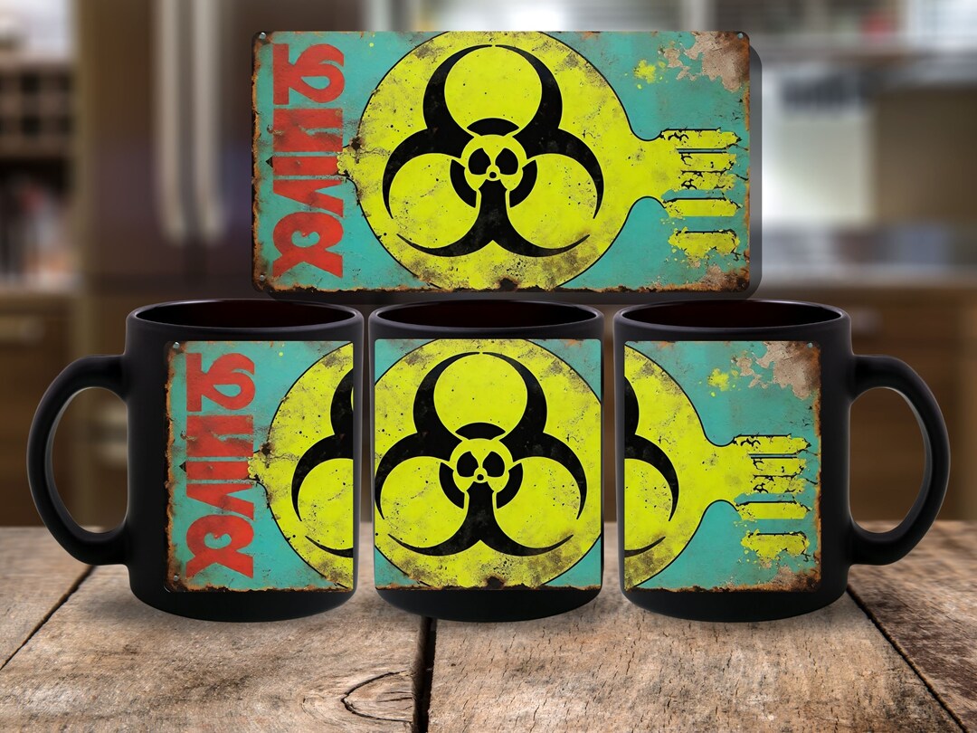 Biohazard Warning Sign Mug Funny Gift Coffee Mug Pathologist Biochemist ...