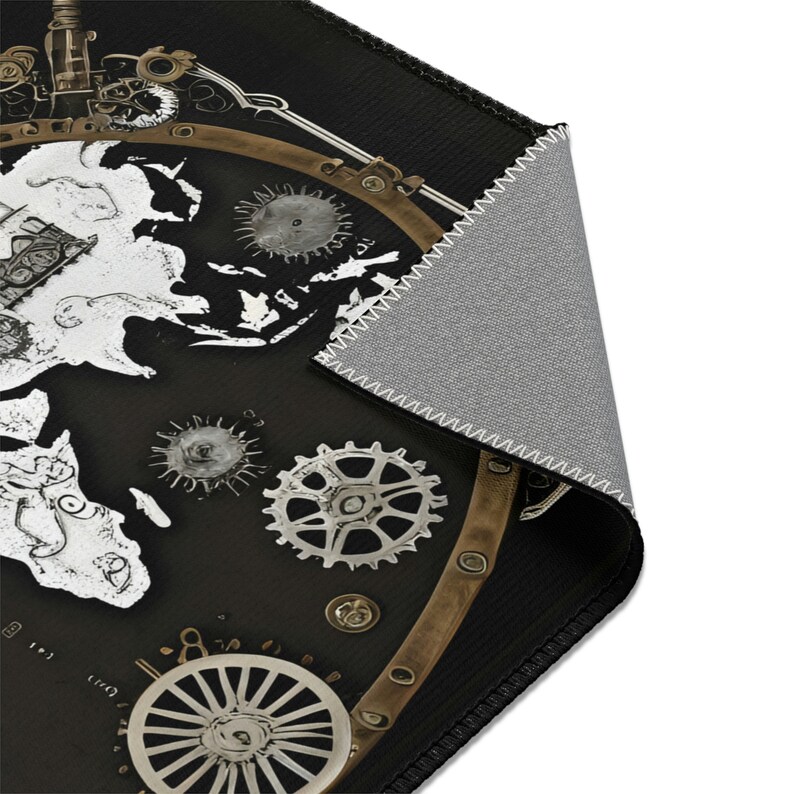 Area Rug | Steampunk World Map Area Rug | Add a Touch of Victorian ...