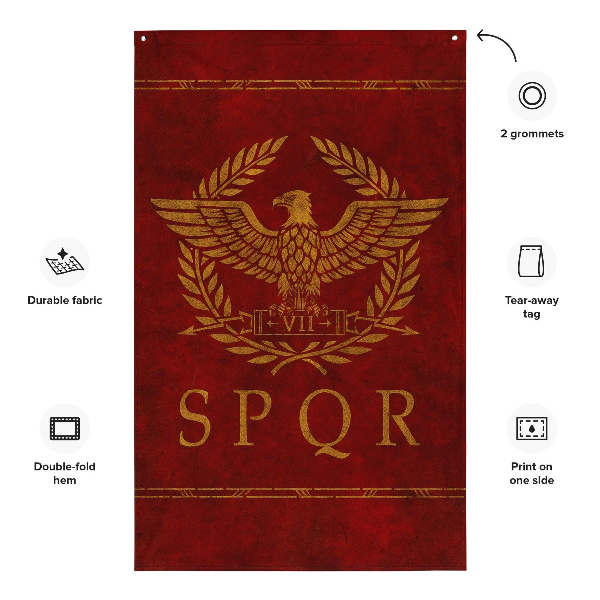 Legionary Standard | Ancient Roman SPQR Eagle Banner - Historic Wall ...
