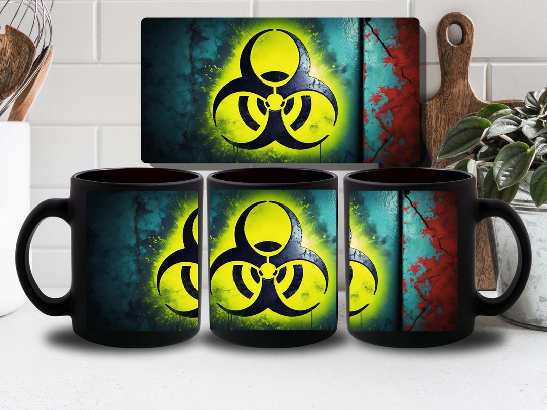 Biohazard Warning Sign Mug - Funny Gift Coffee Mug - Pathologist ...