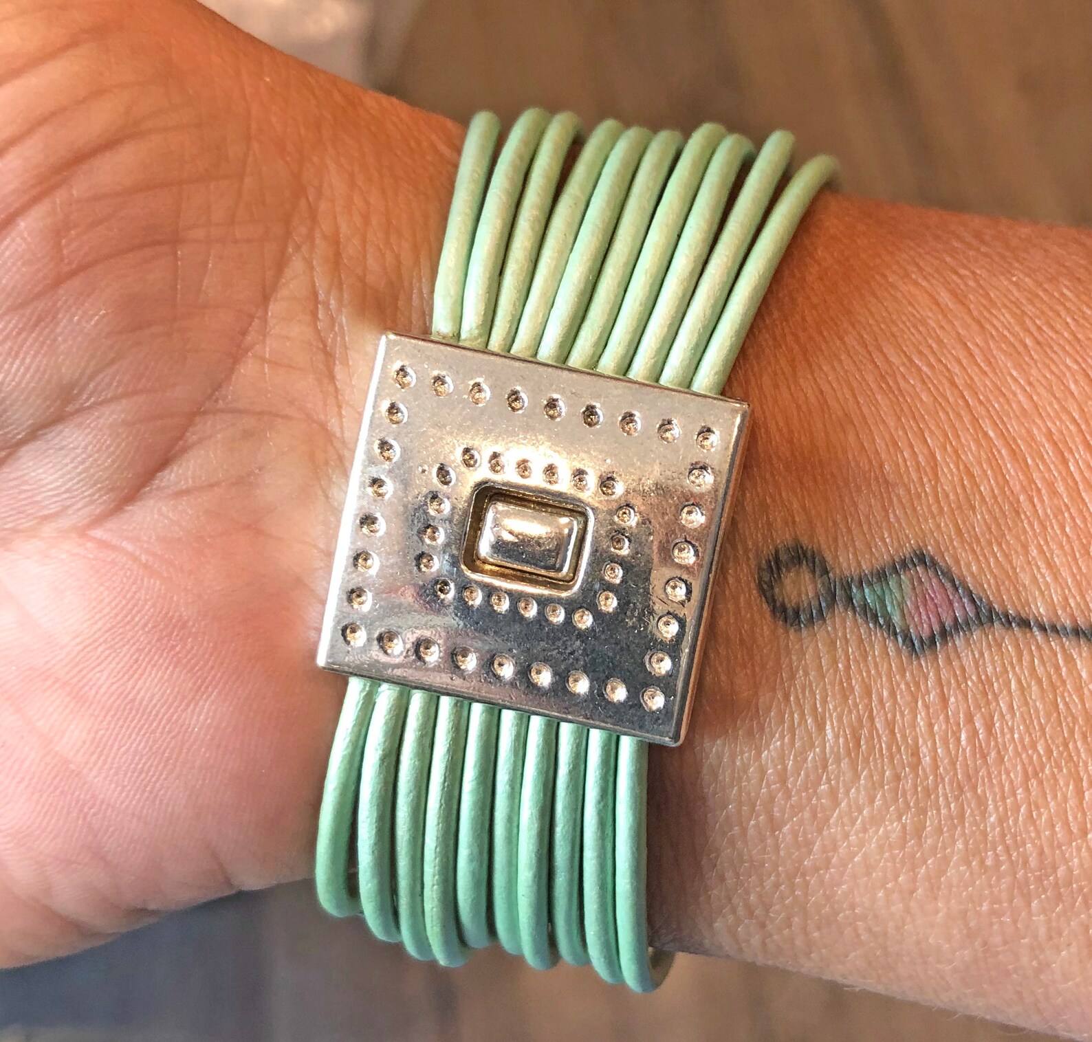 Judaic Leather Stack Bracelet Choose Charms & Color Jewish | Etsy