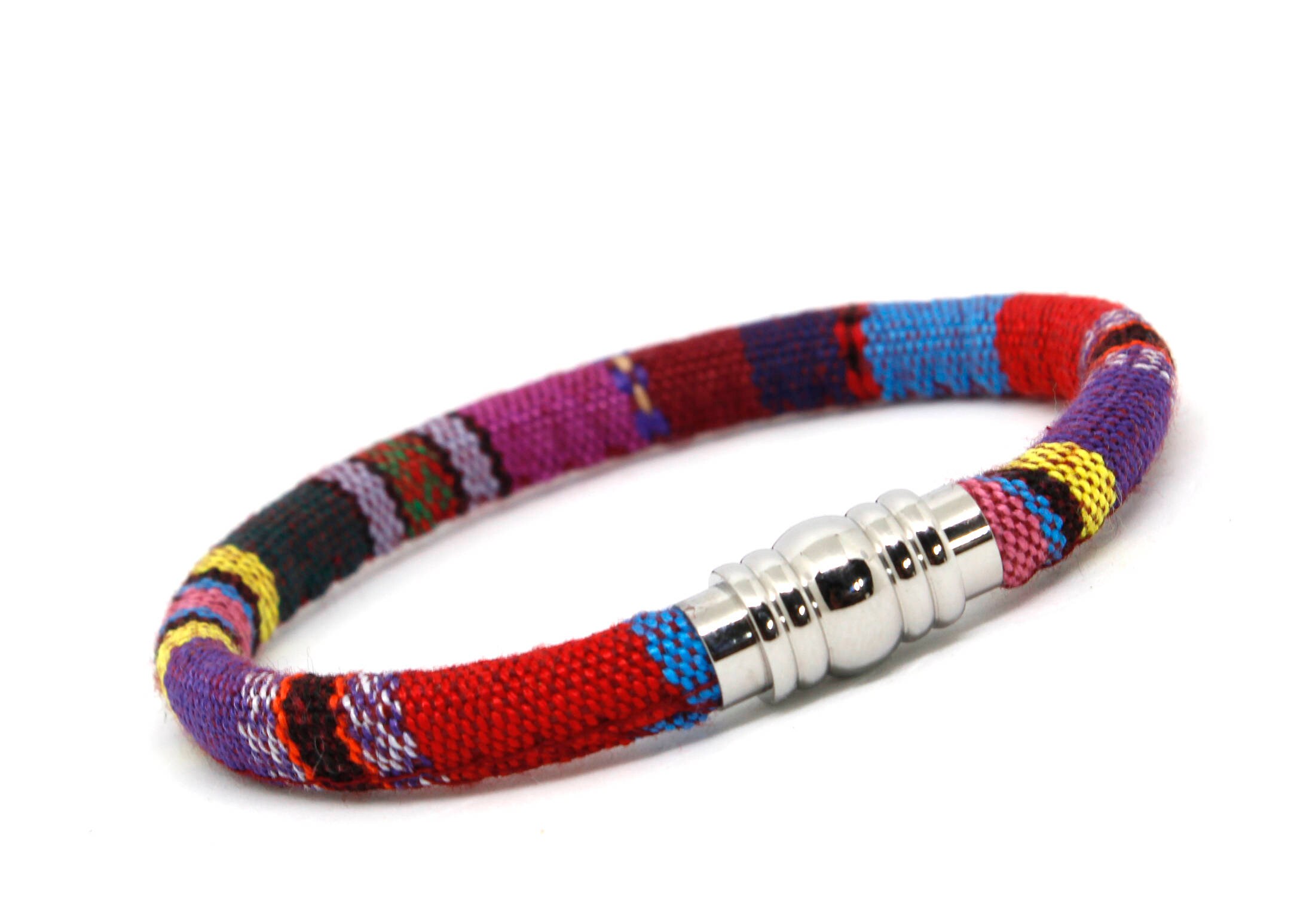 Multicolor Woven Cotton Bracelet or Anklet | Bohemian Vegan Jewelry - Etsy