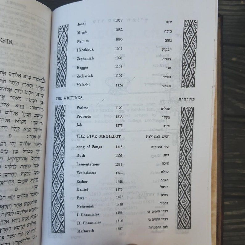 Leather Jewish Full Bible Book Hebrew English Jewish Testament Tanakh ...