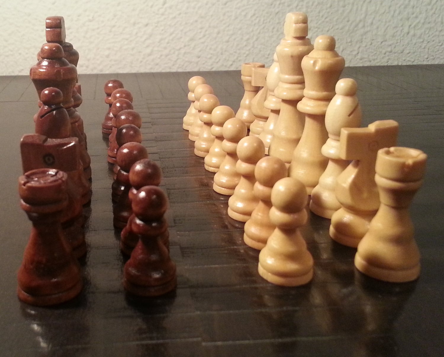 Chess Set of 32 Wooden Partspieces King Size 10 Cm - Etsy