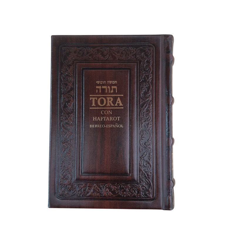 Leather Bound Jewish Torah Book: Hebrew Spanish Chumash - Etsy