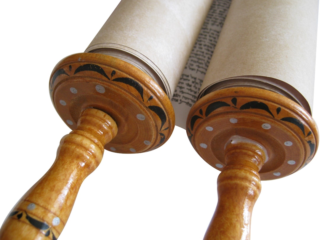Sefer Torah Scroll: Hebrew Jewish Bible With Pointer (32 CM) - Etsy