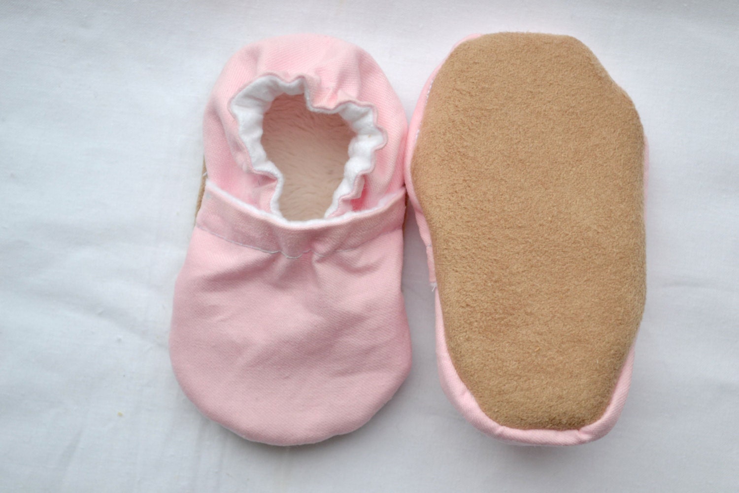 Light Pink Soft Sole Shoes Pink Baby Slippers Light Pink Shoes - Etsy