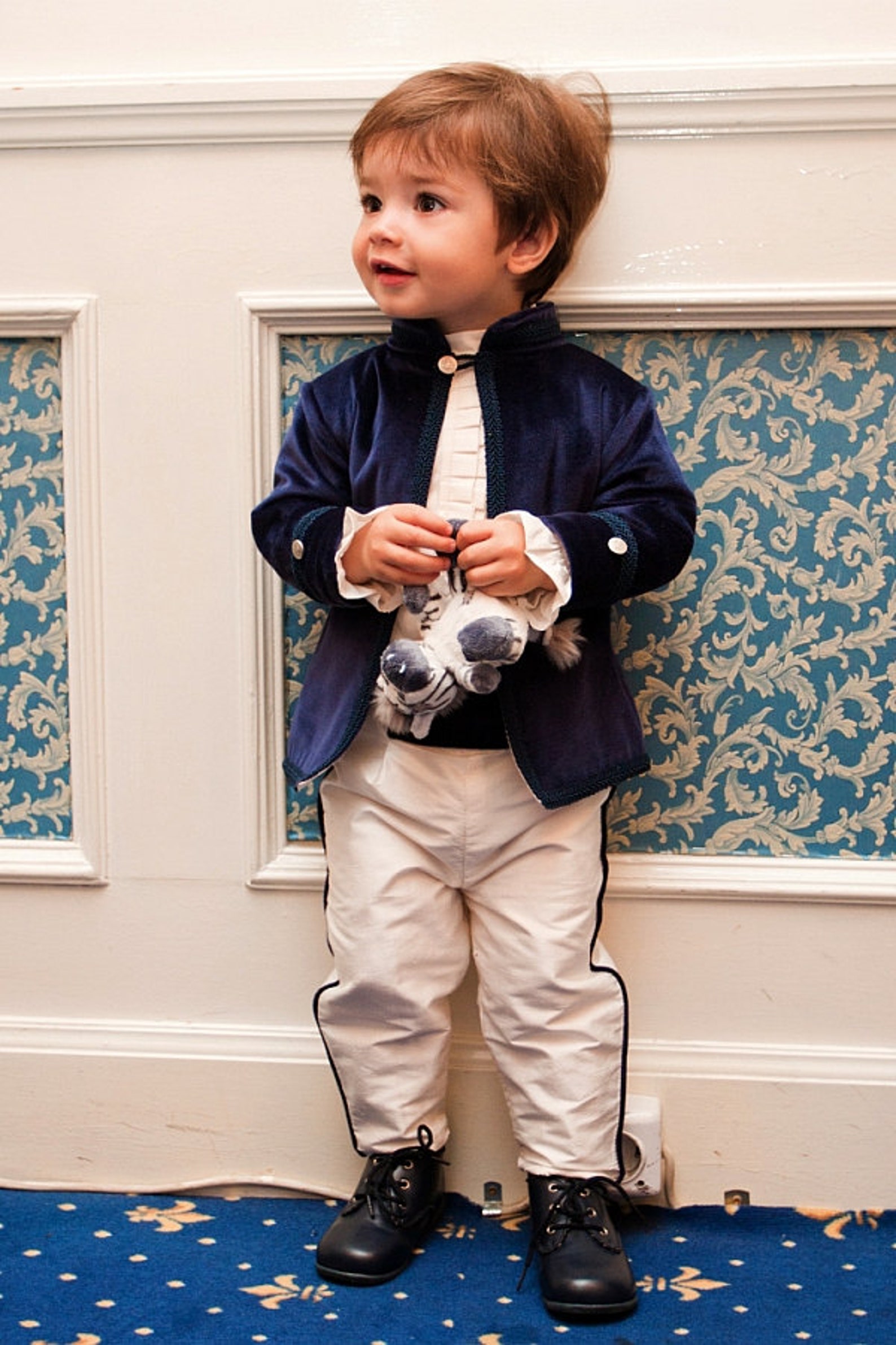 Ring Bearer Outfit, Little Lord Boy Suit, Formal Boy Suit, Navy Blue ...