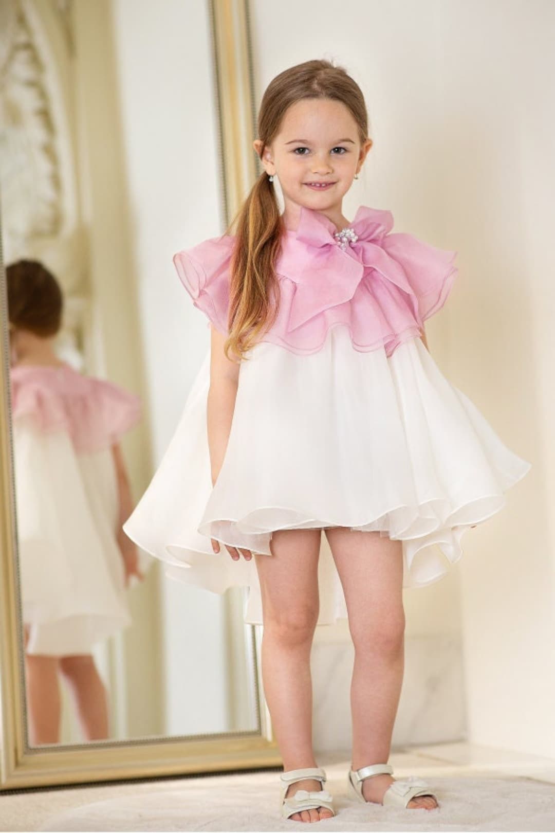 Flower in the Spring Diaphanous and Elegant Dress for Girls, Made of ...