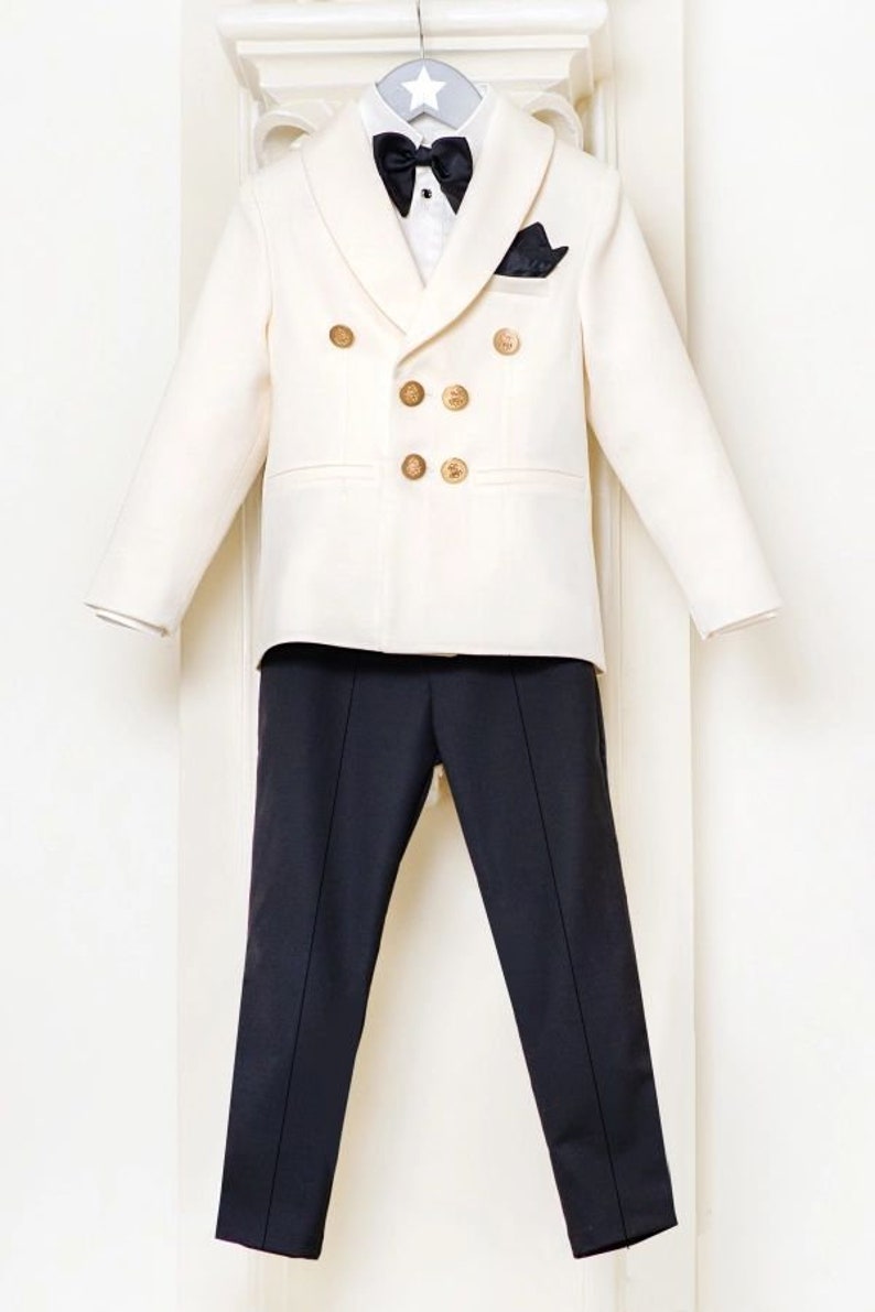 Prince Charming Classic Suit With a Beautiful Ivory Coat Decorated With ...