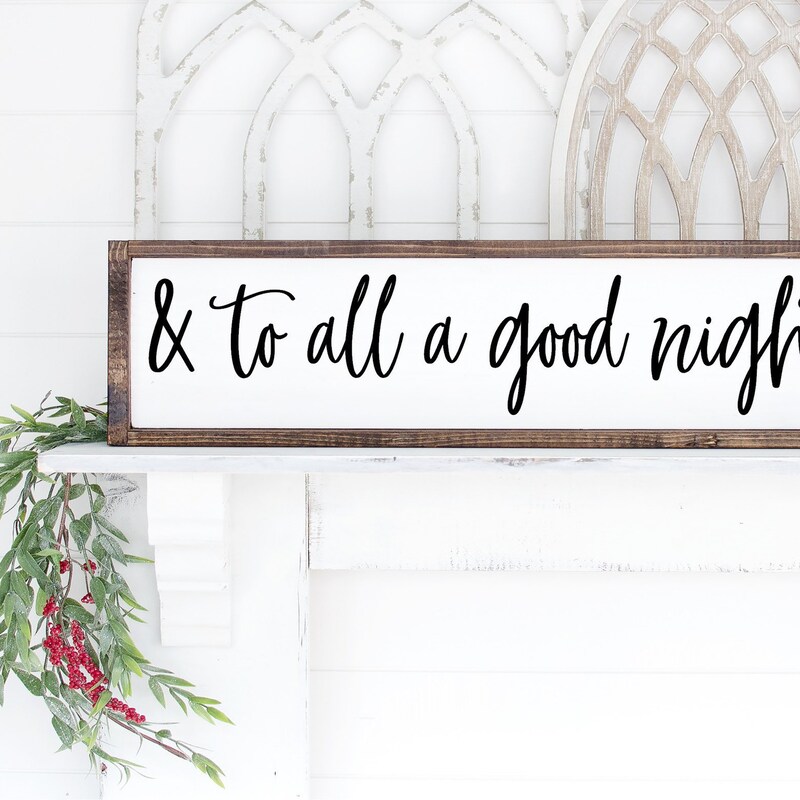 And to All a Good Night Sign - Etsy