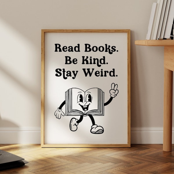 Vintage Reading Books Posters - Etsy
