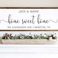 Personalized Home Sweet Home Sign, Family Name Sign, Housewarming Gift ...
