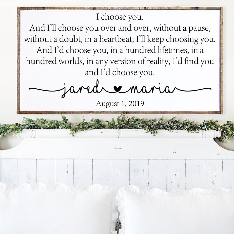 I Choose You Canvas Signs - Etsy
