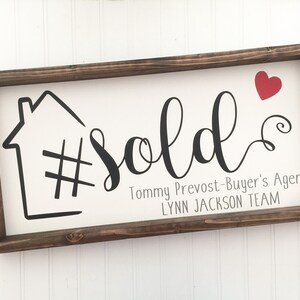 Sold Real Estate Sign Personalized Home Buyer Sign Home Buying Photo ...