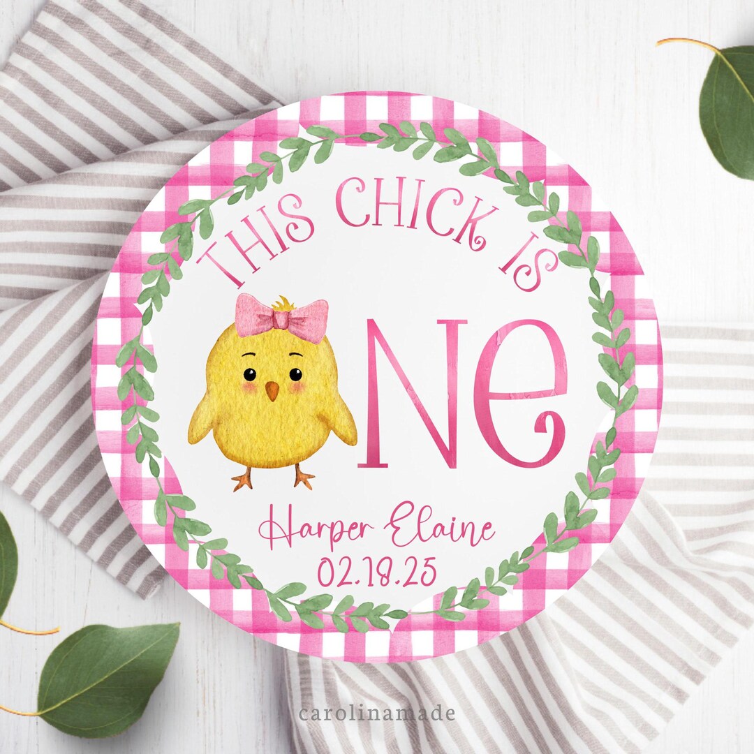 This Chick is One Party, Personalized Chick Birthday Cake Plate, Name ...