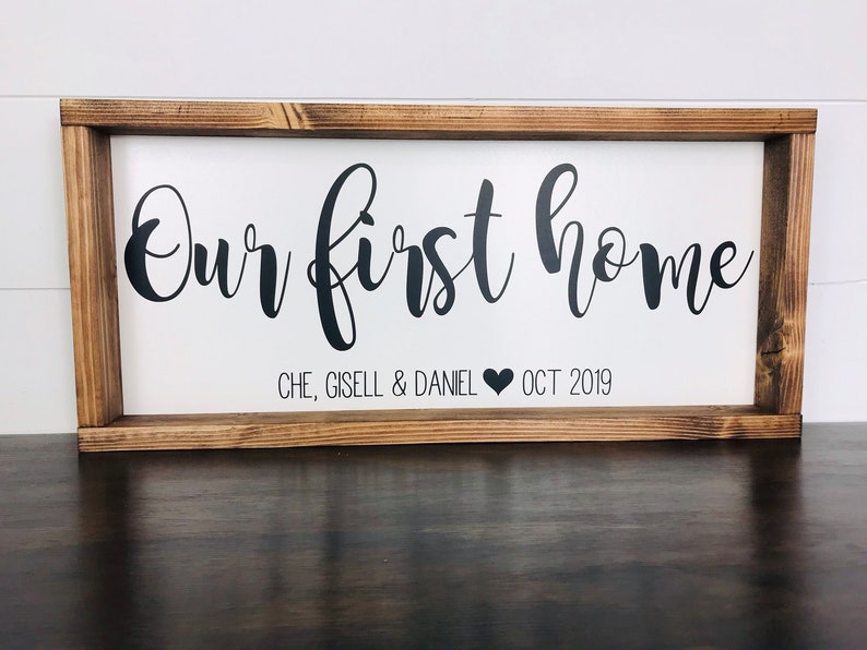 Our First Home Sign Name & Established Date Homebuyer Real | Etsy