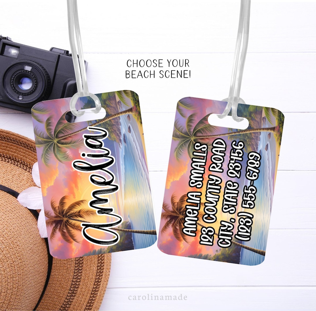 Beach Trip Personalized Luggage Tag, Girls Trip Beach Travel ...