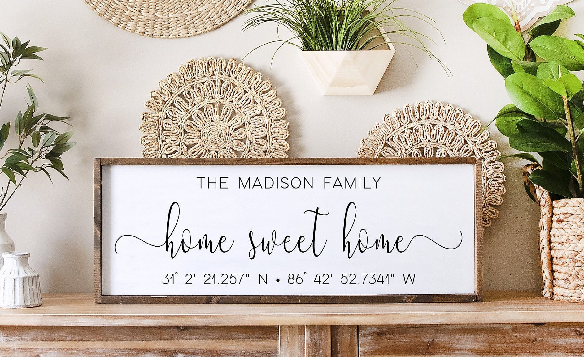 Personalized Gift Home Sweet Home GPS Coordinates Sign - Etsy