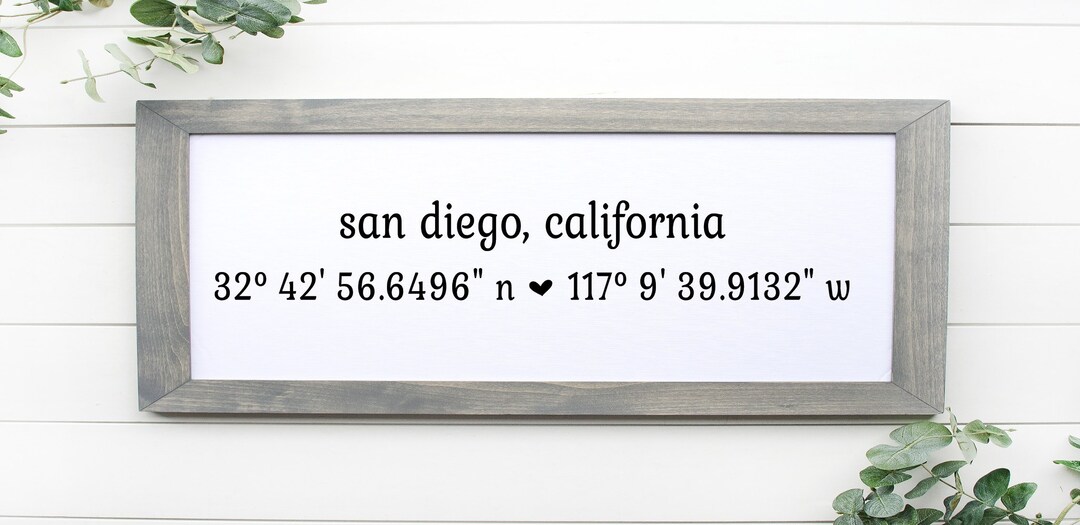 City State Coordinates Sign | GPS Coordinates Sign | Custom Longitude ...
