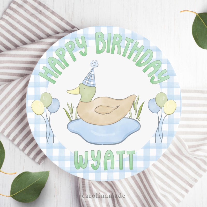 Birthday Plate Mallard - Etsy