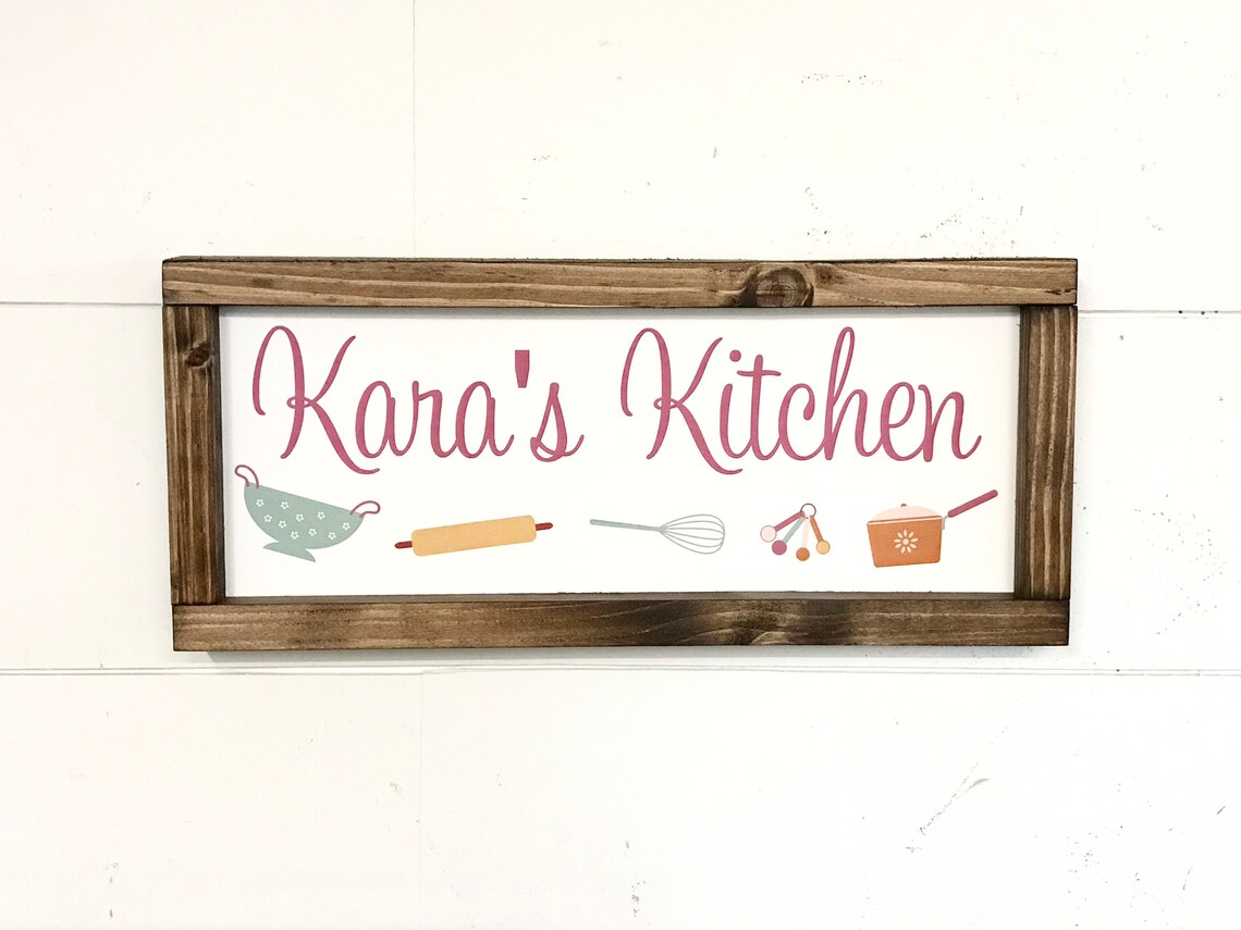 Girls Name Sign for Play Kitchen Toddler Girls Playroom | Etsy