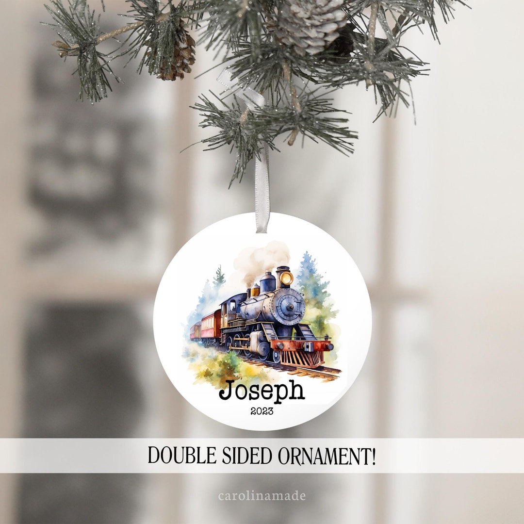 Personalized Train Ornament, Train Gifts, Ornament Gift for Kids ...