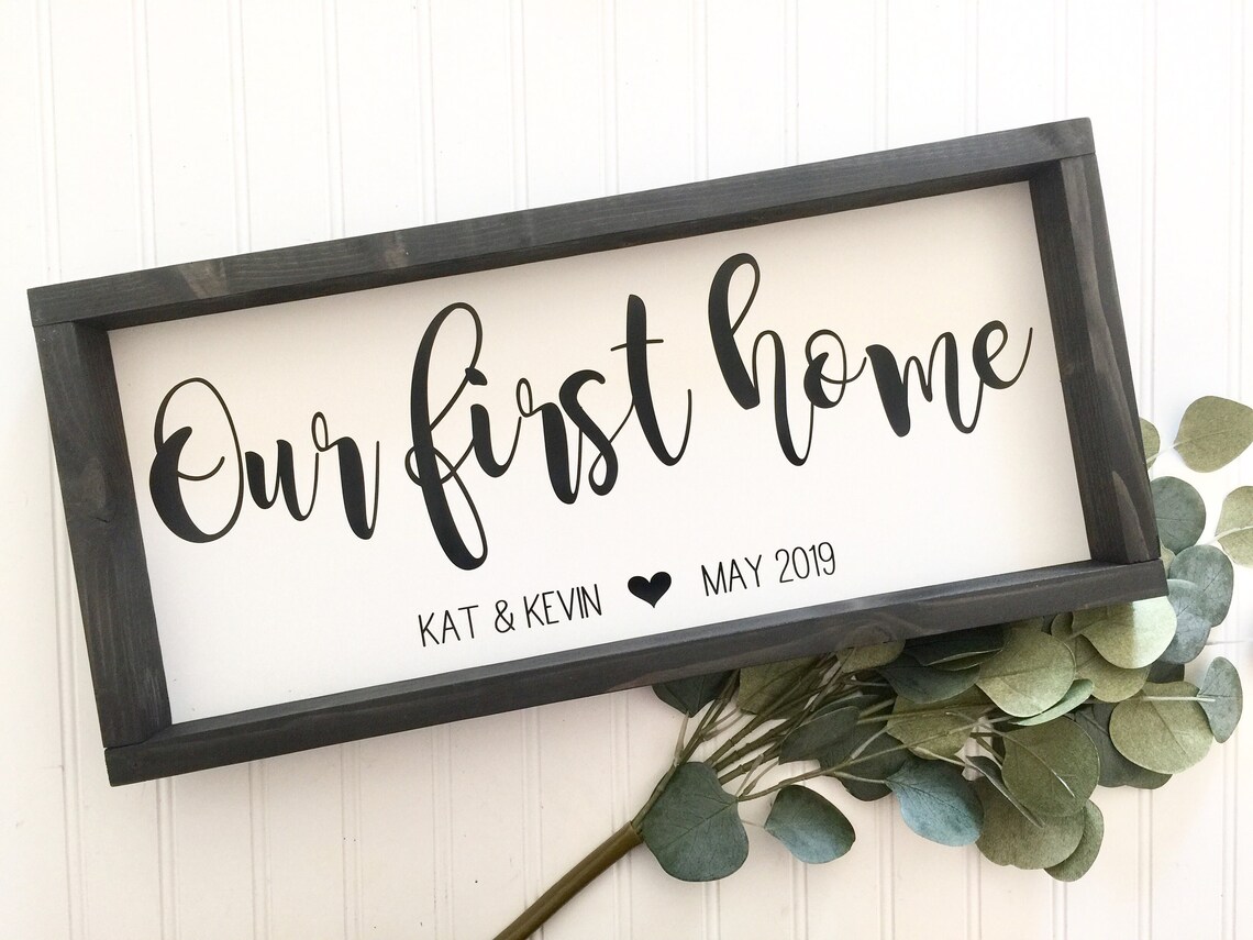 Our First Home Name & Established Date Sign Homebuyer Real - Etsy