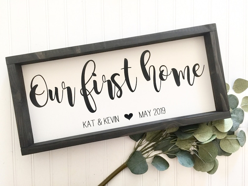 Our First Home Name & Established Date Sign Homebuyer Real | Etsy