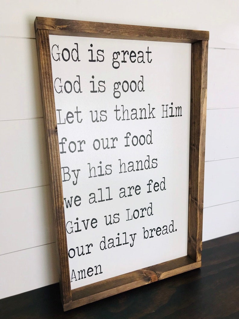 God is Great God is Good Sign Kitchen Meal Prayer Christian - Etsy