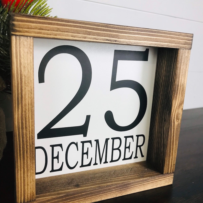 Custom Calendar Date Sign, Wedding, Birthdate, Personalized Framed ...