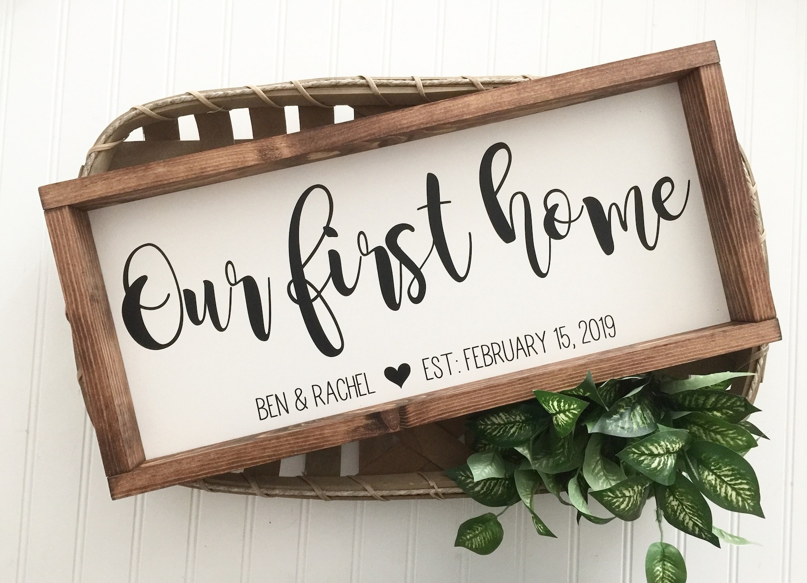Our First Home Sign Name & Established Date Homebuyer Real - Etsy